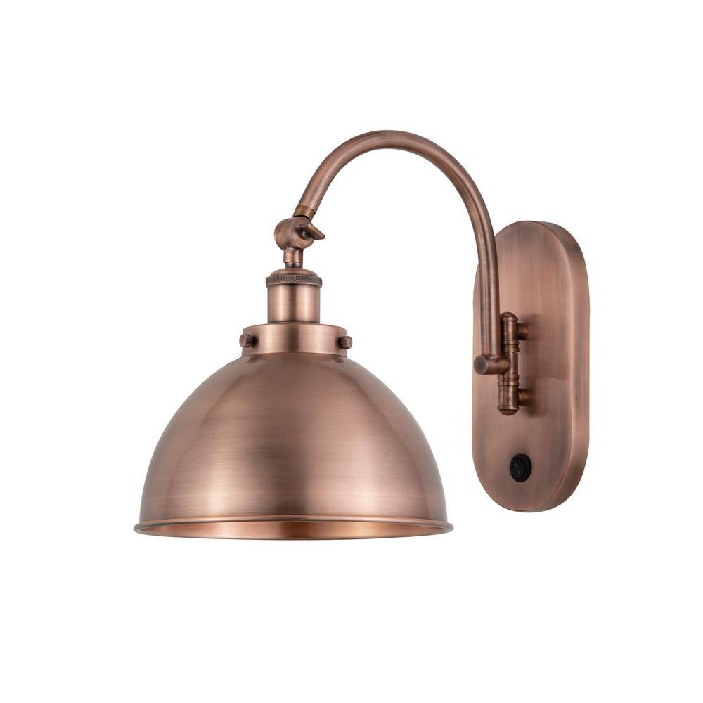 Innovations Ballston Urban 1-Light Antique Copper Wall Sconce with ...