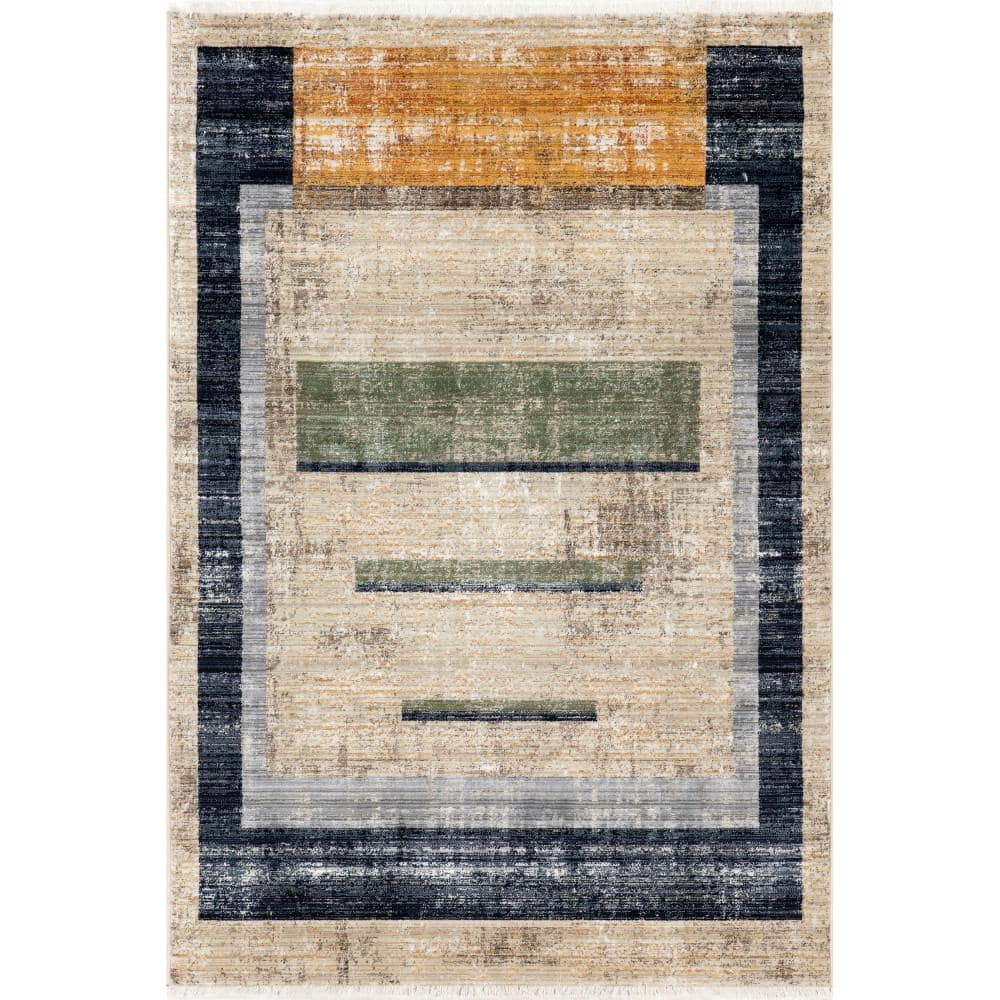 nuLOOM Farah Beige 5 ft. x 8 ft. Abstract Area Rug BDSN23A-508 - The ...