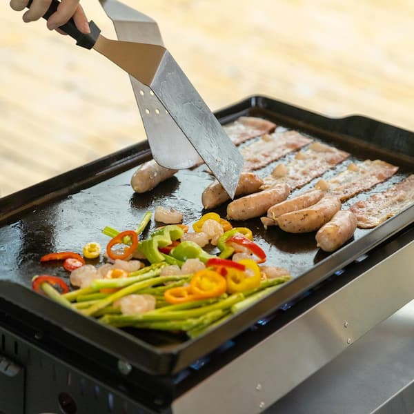 Portable Flat Top Grill 2 Burner Tabletop Griddle Gas Grill