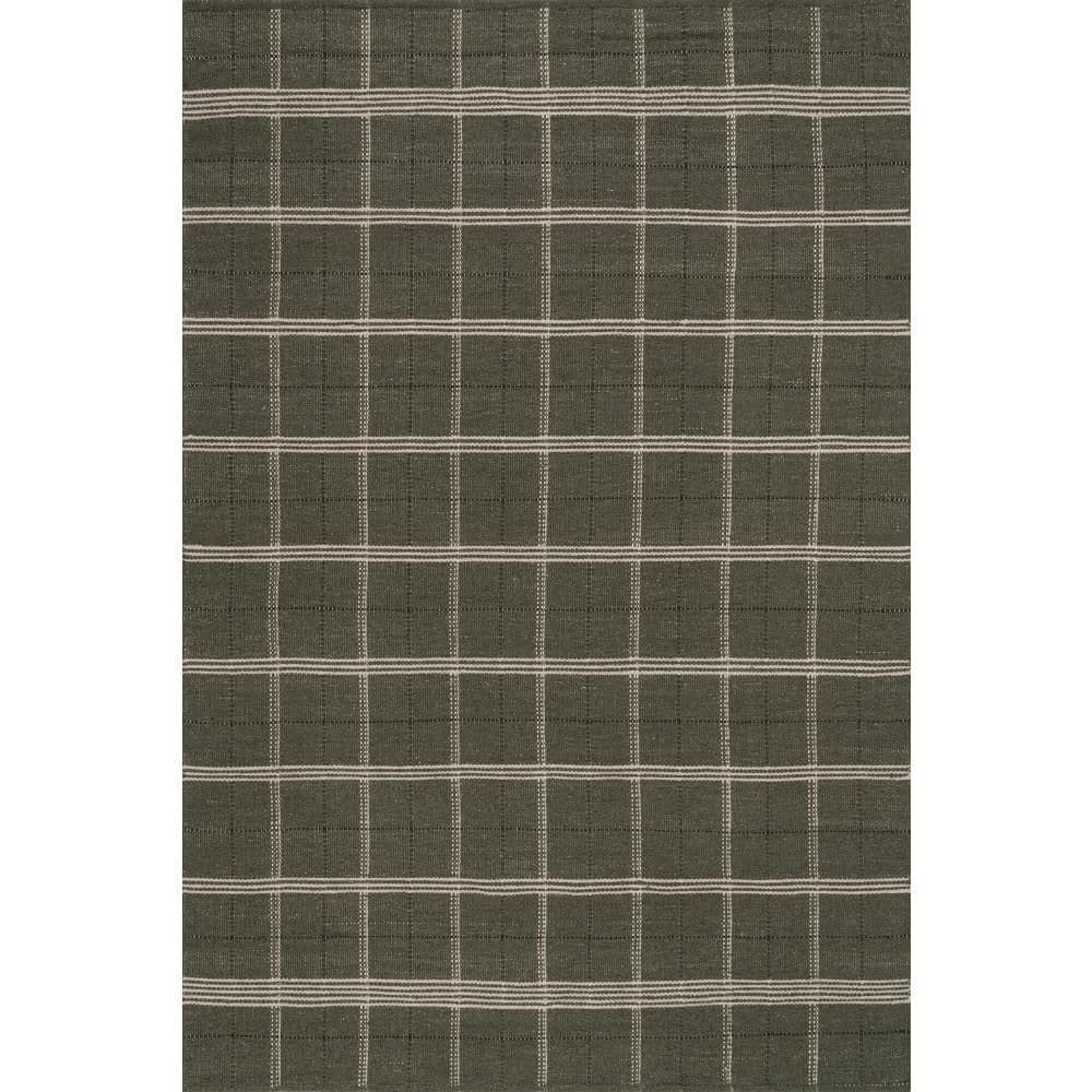 RUGS USA Nate Berkus x Rugs Downing Plaid Wool Cozy Green 10 ft. x 14 ...