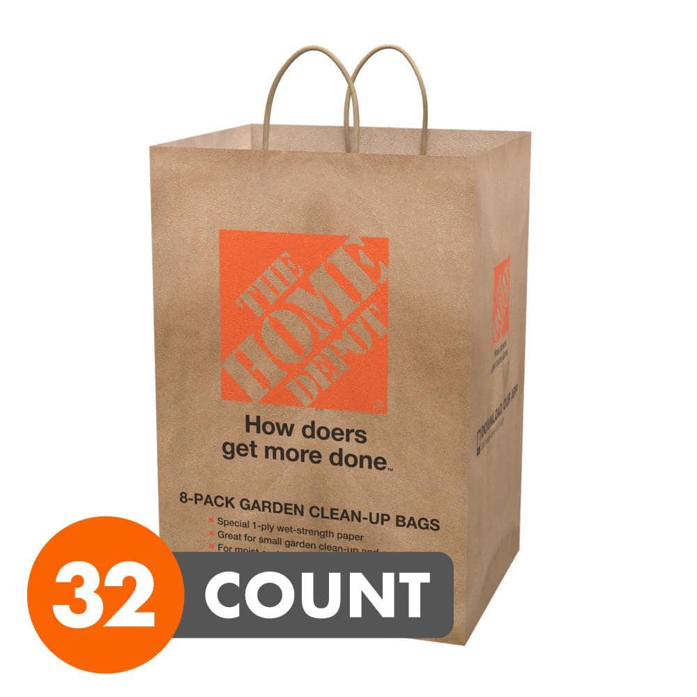 The Home Depot 12.5 Gal. Paper Garden Lawn and Leaf Trash Bags - 32 ...