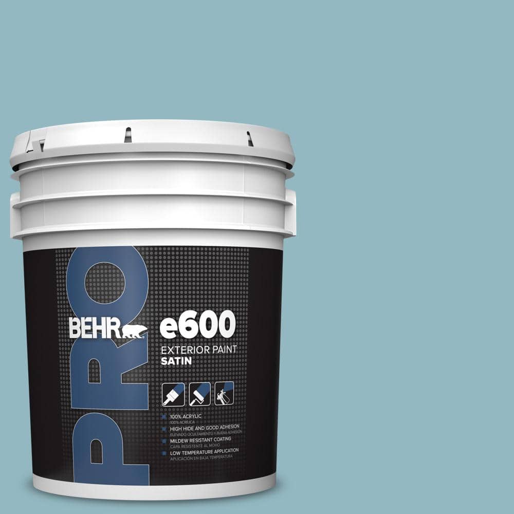 BEHR PRO 5 gal. #PPU13-09 Tahoe Blue Satin Exterior Paint PR64005 - The ...