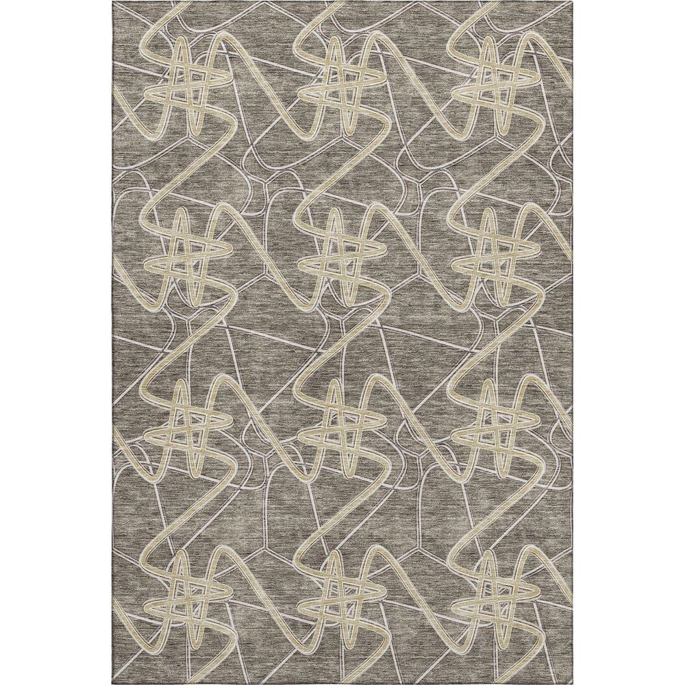 Addison Rugs Mayfield Premium Machine Washable Abstract AMF947 Taupe 9 ...