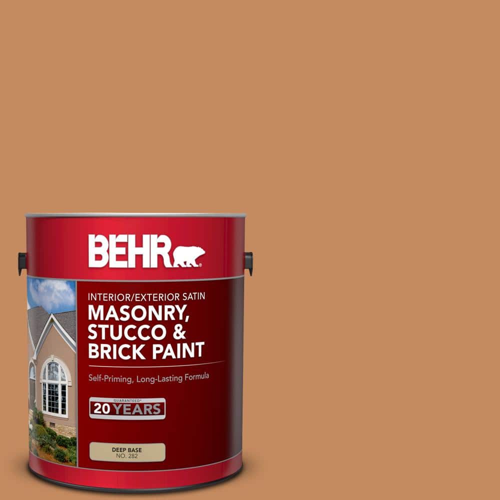 BEHR 1 gal. #PPU3-13 Glazed Ginger Satin Interior/Exterior Masonry ...