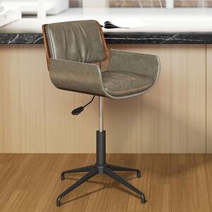 Best Master Furniture Bailey 16 in. W Gray Faux Leather Task Chair with ...