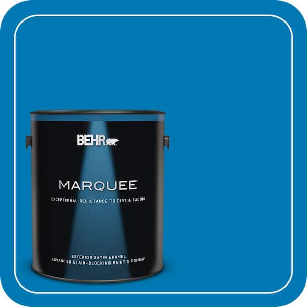 BEHR MARQUEE 1 gal. #P500-6 Deep River Satin Enamel Exterior Paint ...