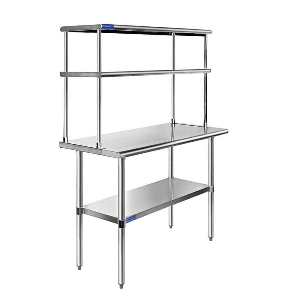 AMGOOD 14 in. x 24 in. Stainless Steel Top Kitchen Prep Table with ...