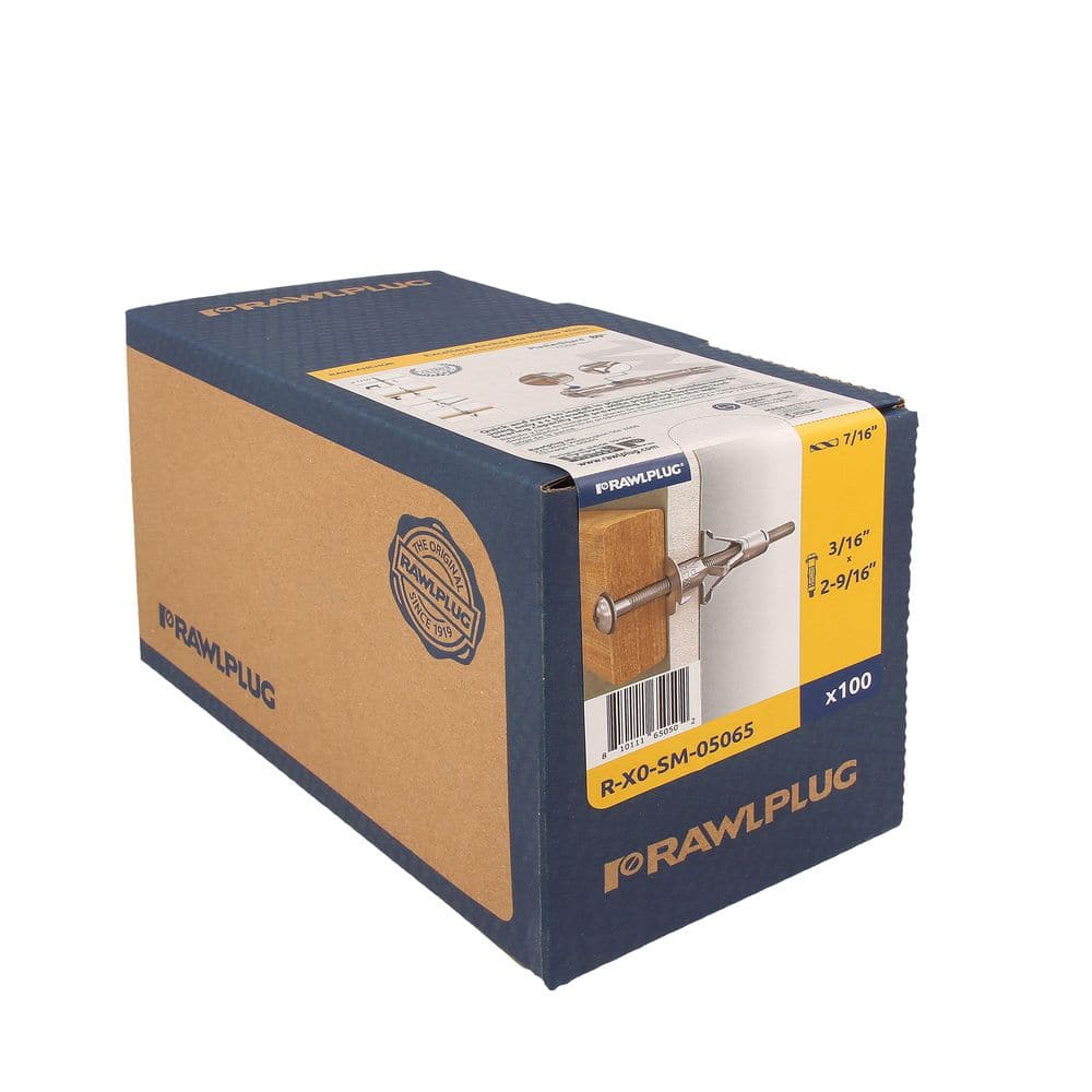 RAWLPLUG RAWLANCHOR #10x2-9 /16" Zinc-Plated Phillips Hollow Drywall ...