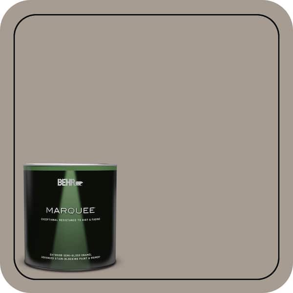 BEHR MARQUEE 1 qt. #N200-4 Rustic Taupe Semi-Gloss Enamel Exterior ...