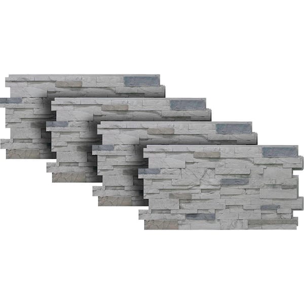 Urestone Stacked Stone 24 in. x 48 in. Cascade Canyon Faux Stone Siding ...