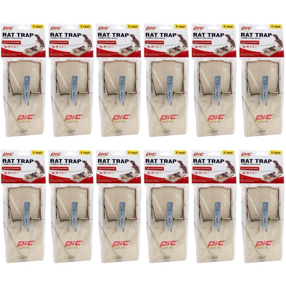 PIC Rat Wood Trap (12-Pack per Case) RTW-1-H - The Home Depot