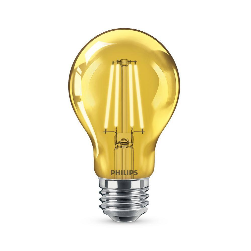 Philips 40-Watt Equivalent A19 Non-Dimmable E26 LED Light Bulb Yellow ...