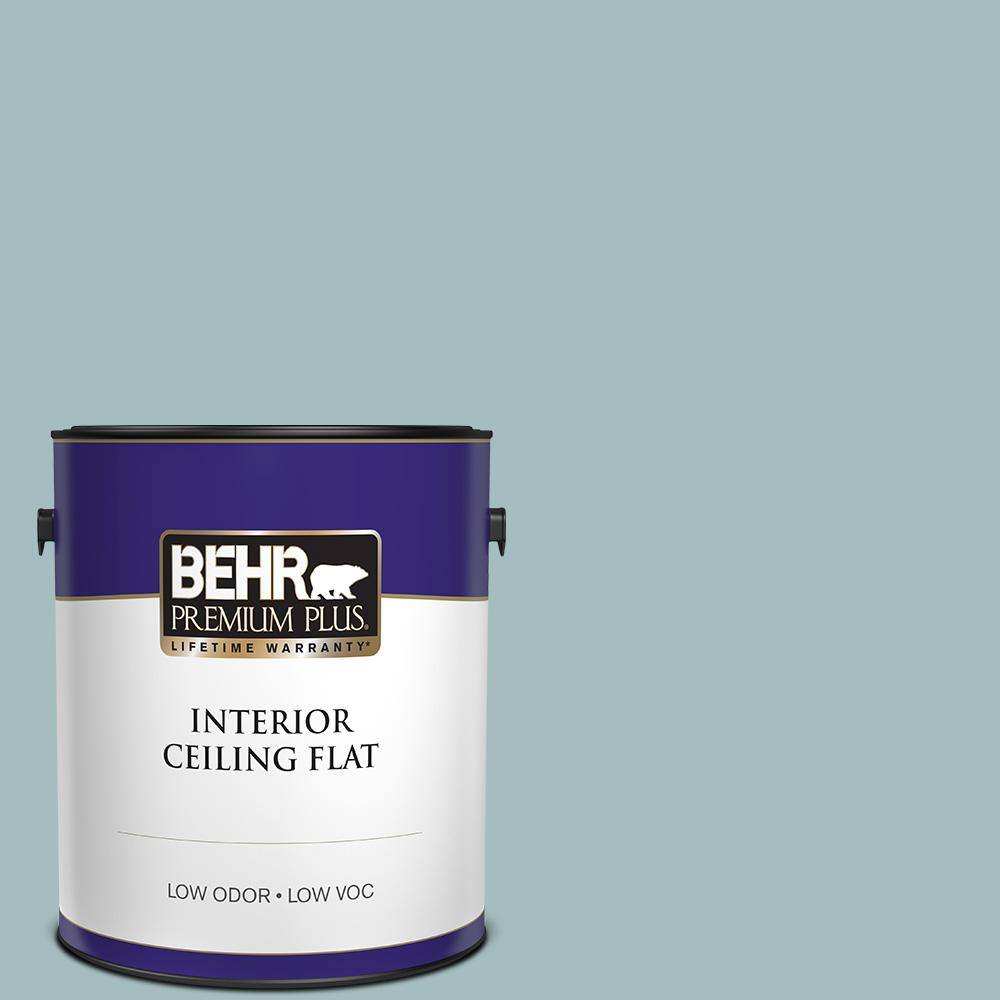BEHR PREMIUM PLUS 1 gal. #PPU13-13 Oslo Blue Ceiling Flat Interior ...