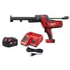 Milwaukee M18 18V Lithium-Ion Cordless 10 oz. Caulk Gun with One 5.0Ah ...