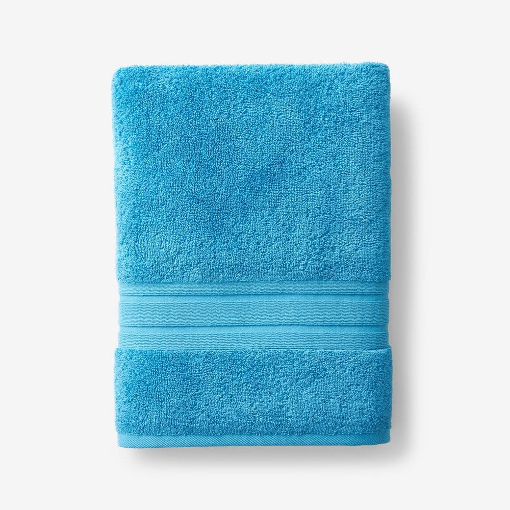 The Company Store Company Cotton Turquoise Turkish Cotton Bath Towel ...