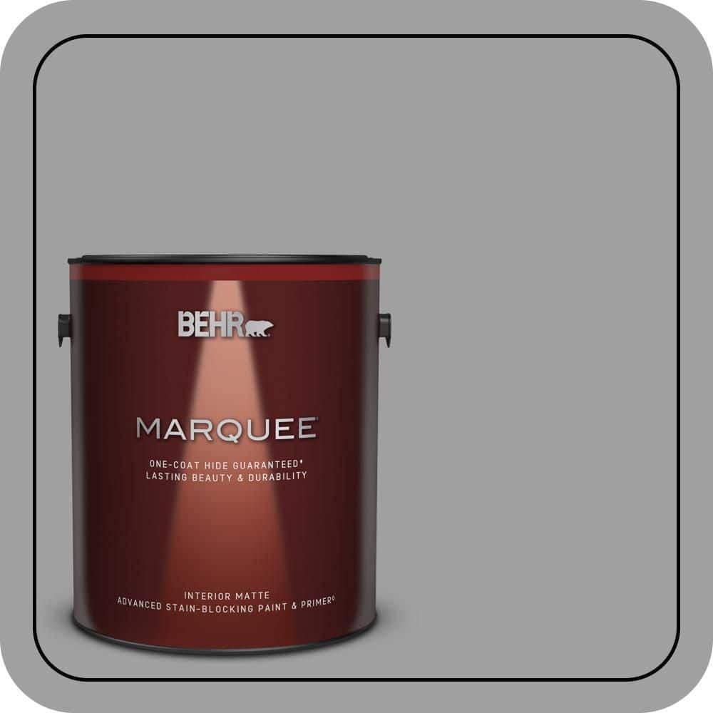 BEHR MARQUEE 1 gal. #PPU26-06 Elemental Gray Matte Interior Paint ...