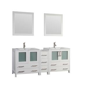 Vanity Art Brescia 30 in. W x 18 in. D x 36 in. H Bath Vanity In White ...