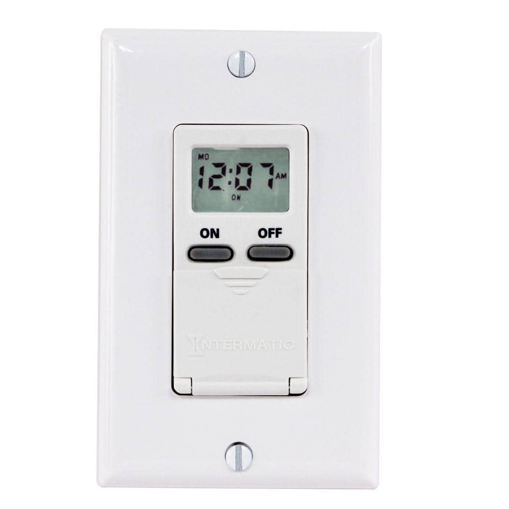 Intermatic 15 Amp Digital In-Wall Timer - White IW505K - The Home Depot