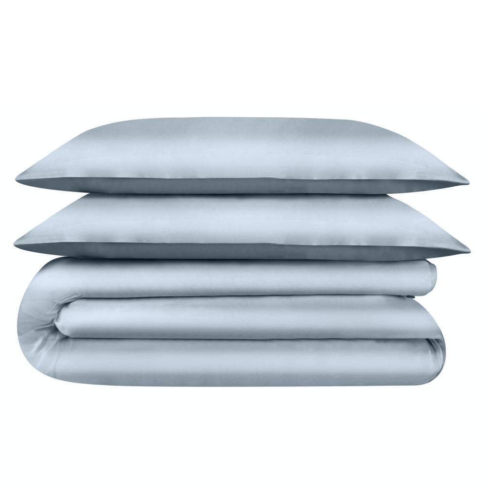 Delara Delara 3-Piece Set Light Blue Solid 100% Eucalyptus Lyocell ...