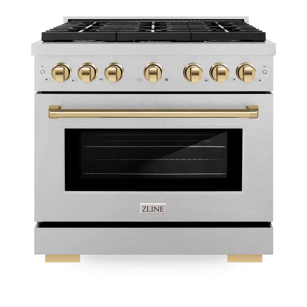 ZLINE Kitchen and Bath Autograph 36 in. Paramount Gas Range with 6 ...