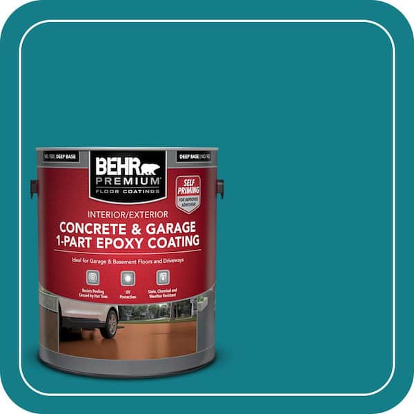 BEHR PREMIUM 1 gal. #PPU13-01 Caribe Self-Priming 1-Part Epoxy Satin ...