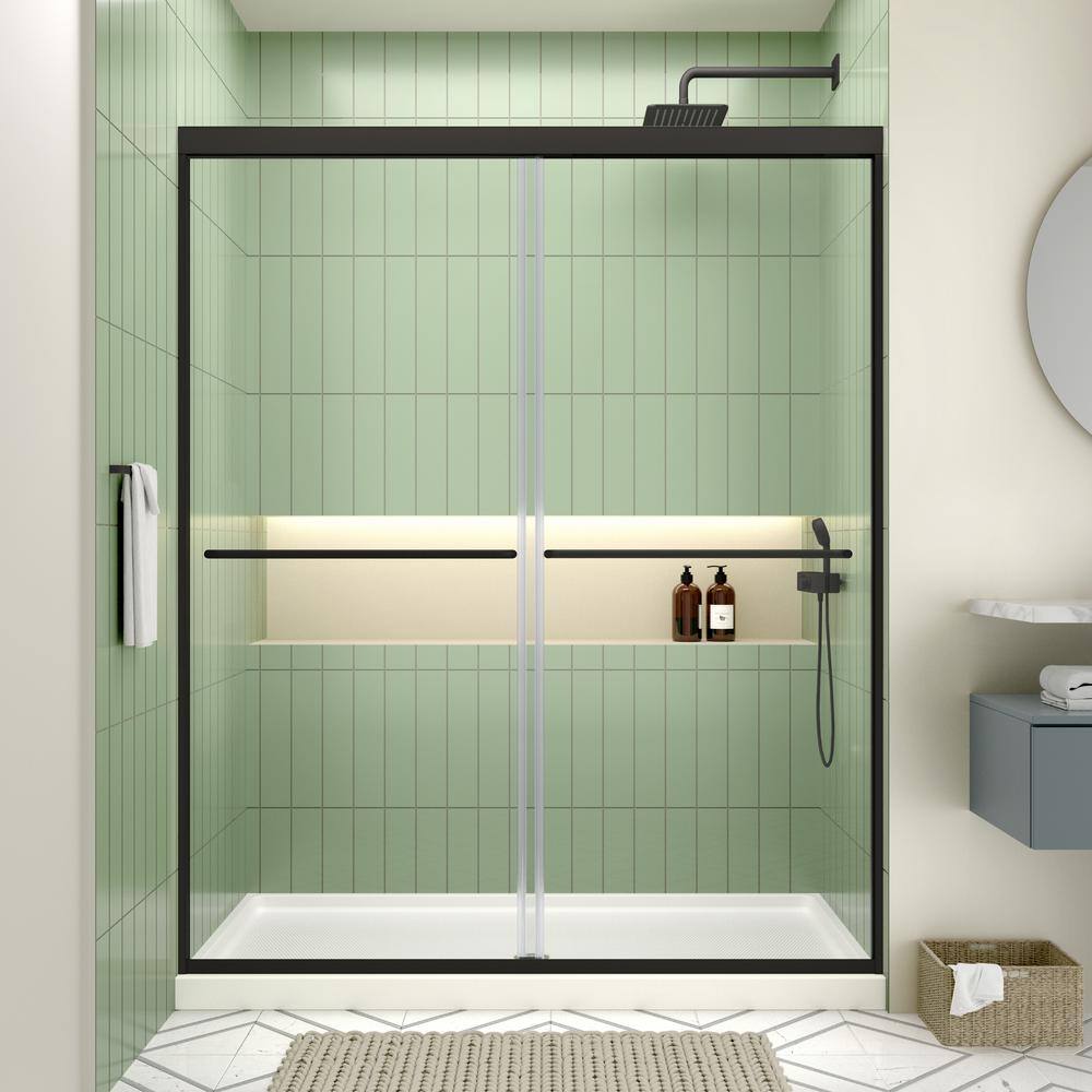 Streamline Huron 60 in. W x 70 in. H Sliding Shower Door, CrystalTech ...