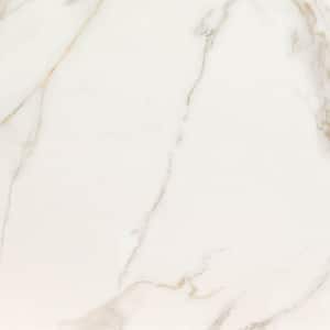 MSI Calacatta Kofi White 35 in. x 35 in. Polished Porcelain Marble Look ...