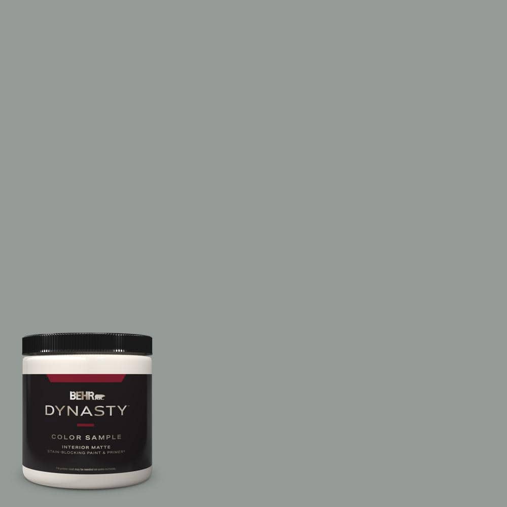BEHR DYNASTY 8 oz. #BXC-66 Dusk Blue Matte Stain-Blocking Interior ...