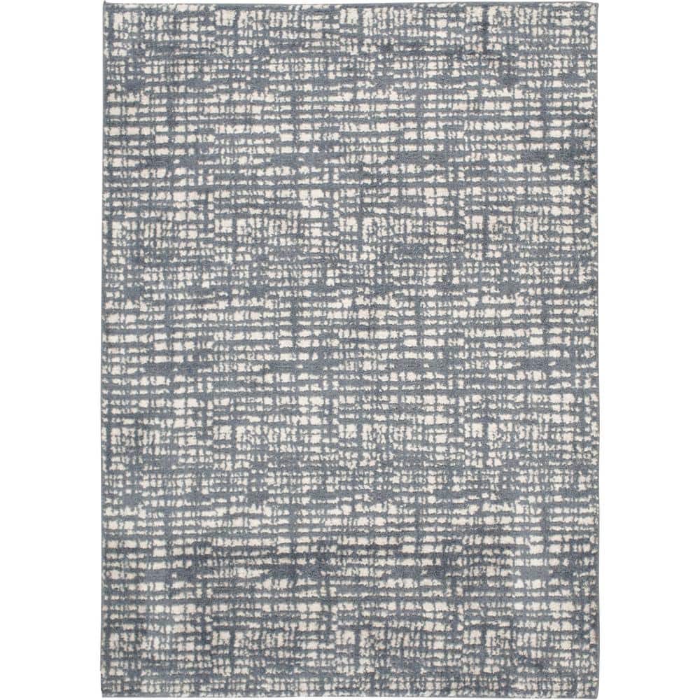 StyleWell Rialto Shade/Milk 5 ft. x 7 ft. Shag Area Rug SAL507.28.17 ...
