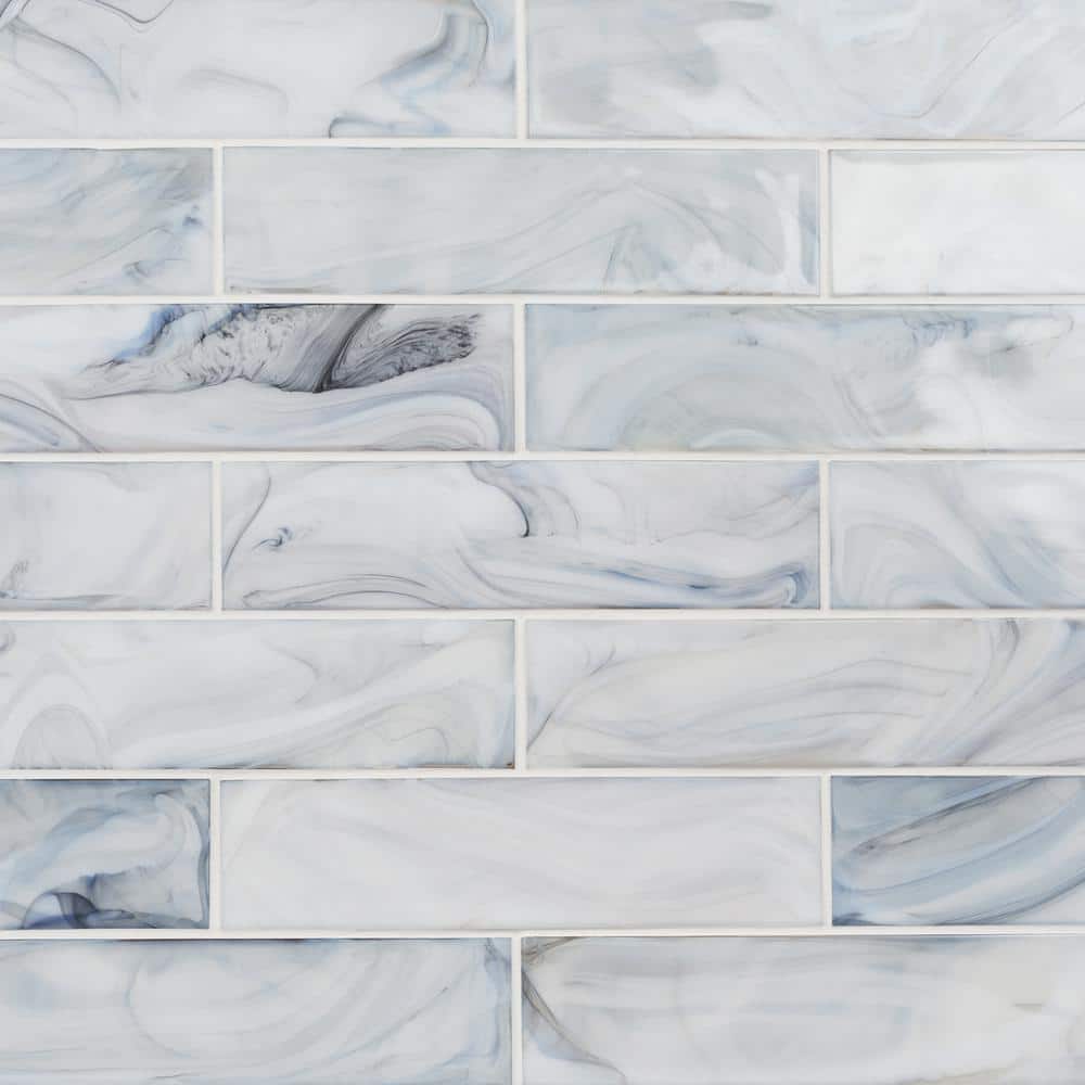 Ivy Hill Tile Hightower Night Black 3.03 in. x 12 in. Polished Glass ...