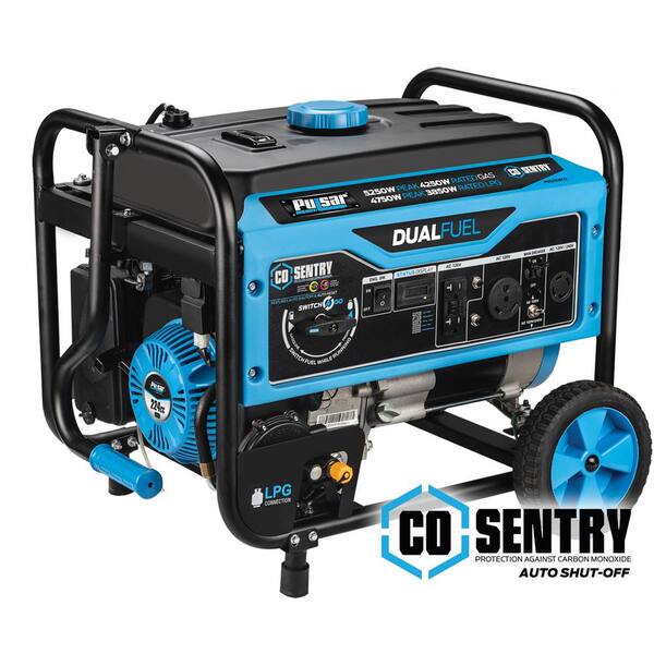 Pulsar 5250 4250 Watt Dual Fuel Gasoline And Propane With Recoil Start Pulsar 5250 4250 Watt Dual Fuel Gasoline And Propane With Recoil Start