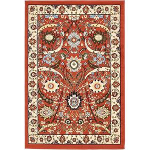 Unique Loom Espahan Cape Cod Terracotta 8' 0 x 8' 0 Square Rug 3137605