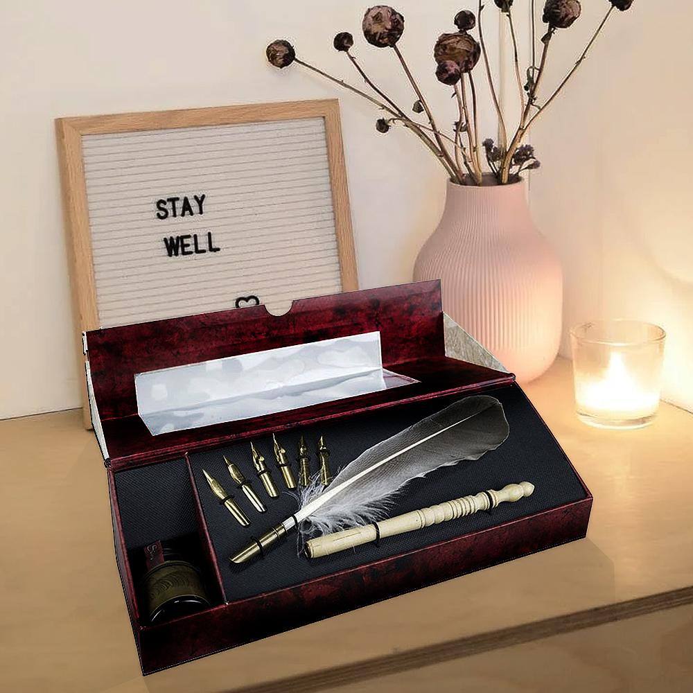 AUTHENTIC MODELS Ainhoa in Multi-Color Feather Pen Set Writing MG118 ...
