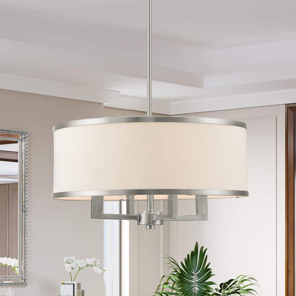 AVIANCE LIGHTING Armitage 4 Light Brushed Nickel Chandelier with Hand ...