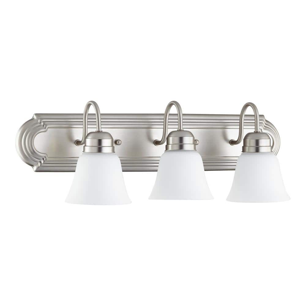 Quorum INTERNATIONAL Traditional 24 in. W 3-Lights Satin Nickel Vanity ...