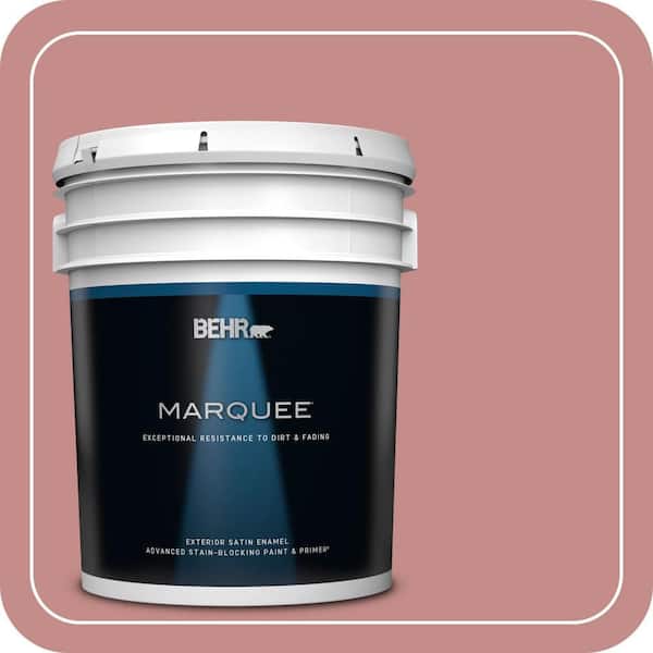 BEHR MARQUEE 5 gal. #BIC-32 Grand Sunset Satin Enamel Exterior Paint ...