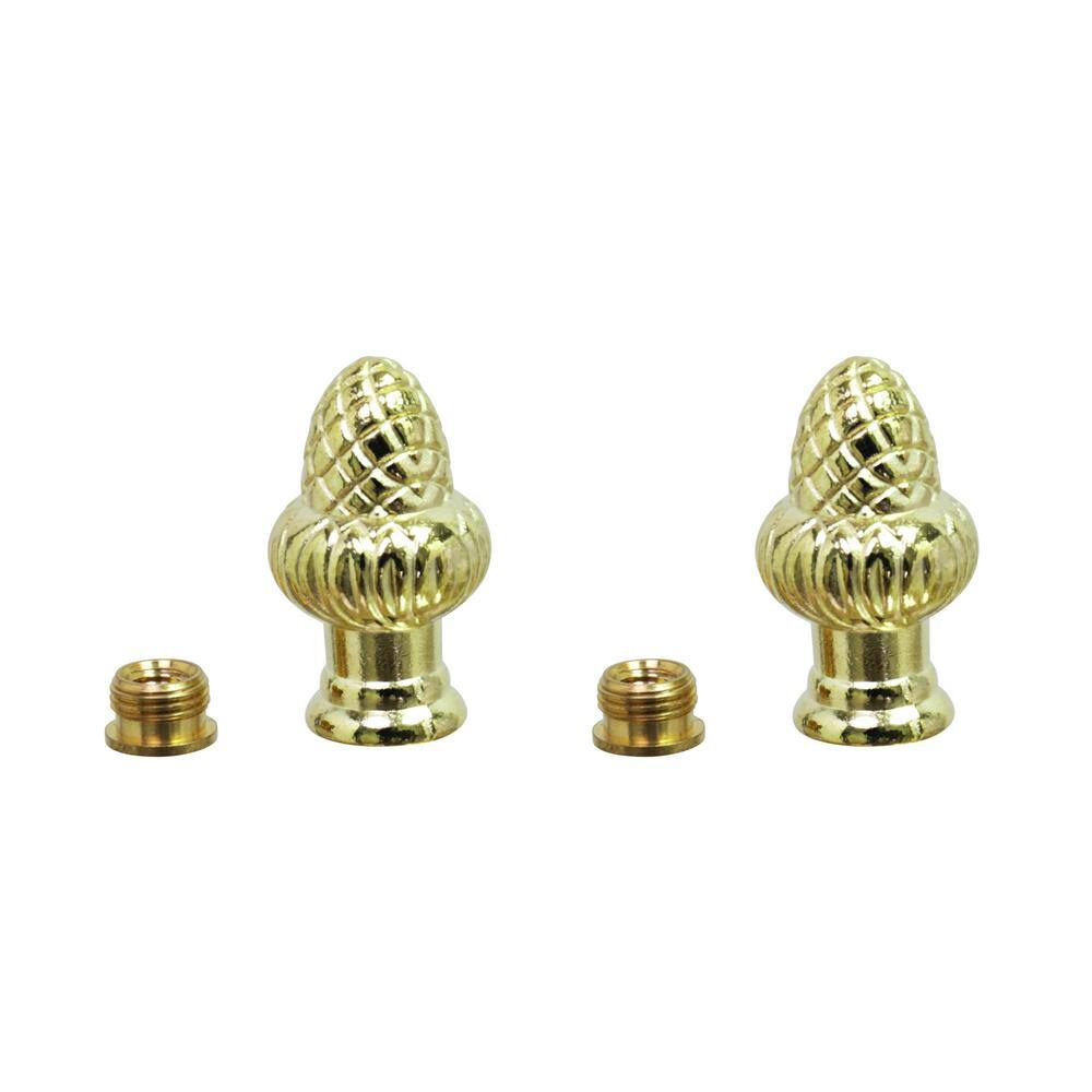 Aspen Creative Corporation 1-1/2 in. Brass Plated Zinc Acorn Knob (2-Pack) 24021-12 - The Home Depot