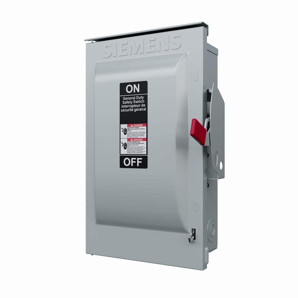 Siemens 100 Amp 240-V 3-Pole Non-Fusible Outdoor General Duty VBII ...