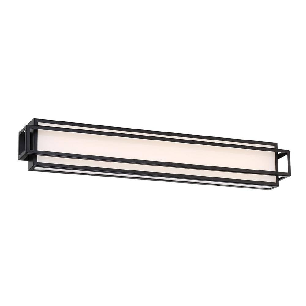 WAC Lighting Equation 30 in. Black LED Vanity Light Bar and Wall Sconce ...