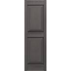 Builders Edge 14.75 in. x 39 in. Raised Panel Vinyl Exterior Shutters ...