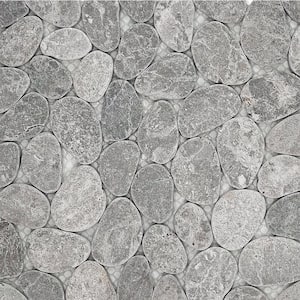 CRUZ BAY STUDIO Pebble Grey Blend Tumbled 4 in. x 6 in. Marble Mosaic ...