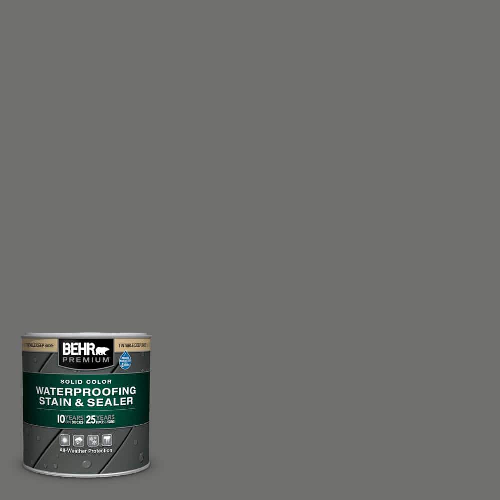 BEHR PREMIUM 8 oz. #HDC-AC-17A Welded Iron Solid Color Waterproofing ...