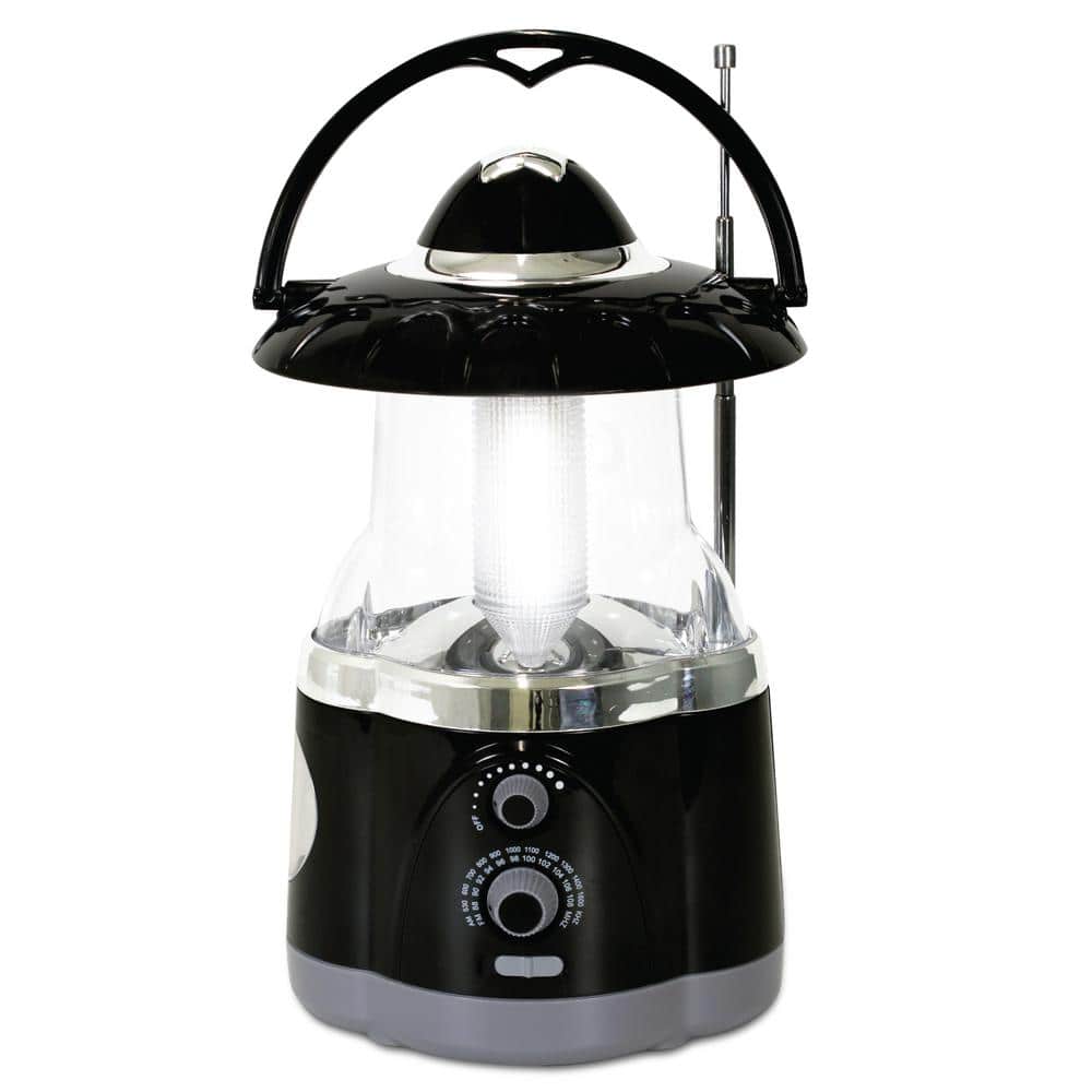 Northpoint Multifunction Battery Operated Black Radio Lantern with ...