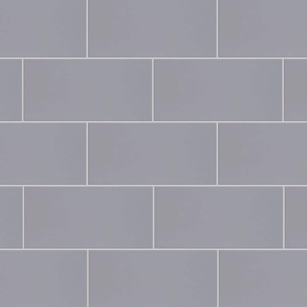 Merola Tile Projectos Stone Grey 3-7/8 in. x 7-3/4 in. Ceramic Floor ...