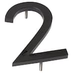 Architectural Mailboxes 5 in. Black Floating House Number 2 3585B-2 ...