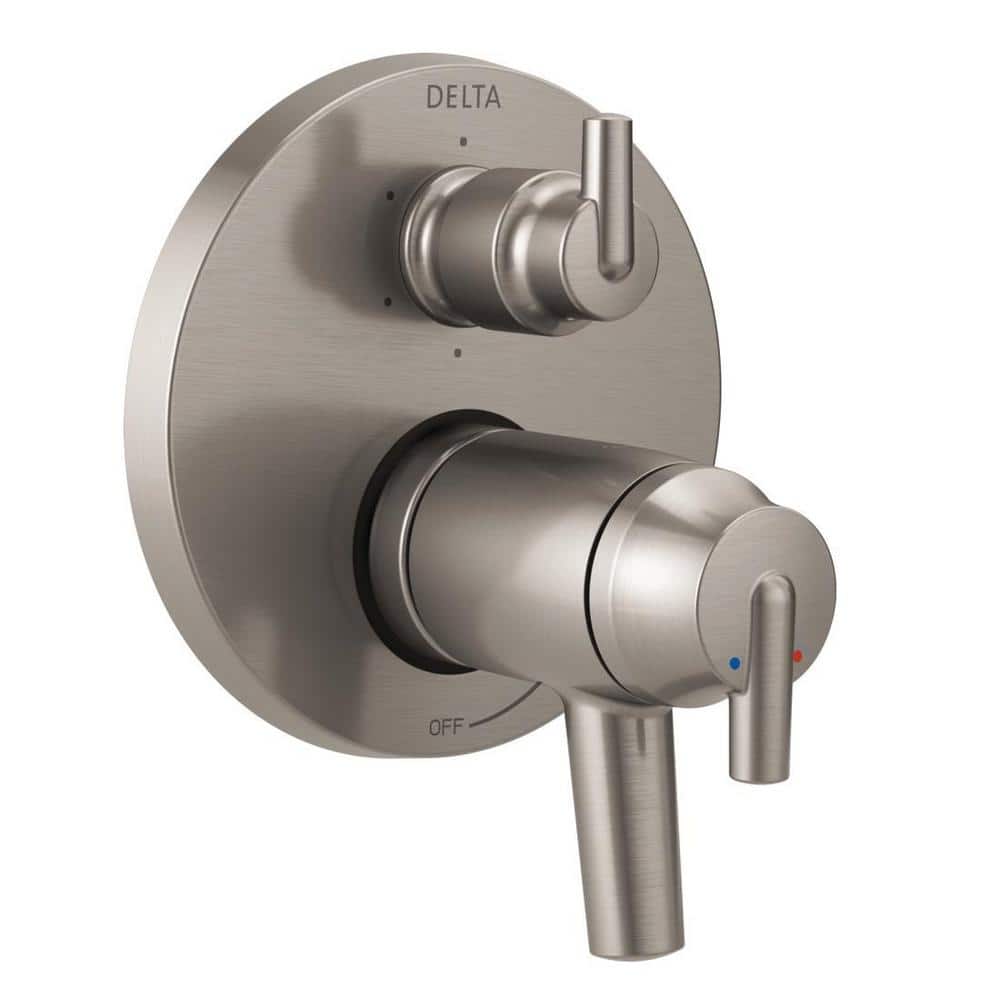 Delta 2-Handle Wall-Mount Valve Trim Kit with 6-Setting Integrated ...