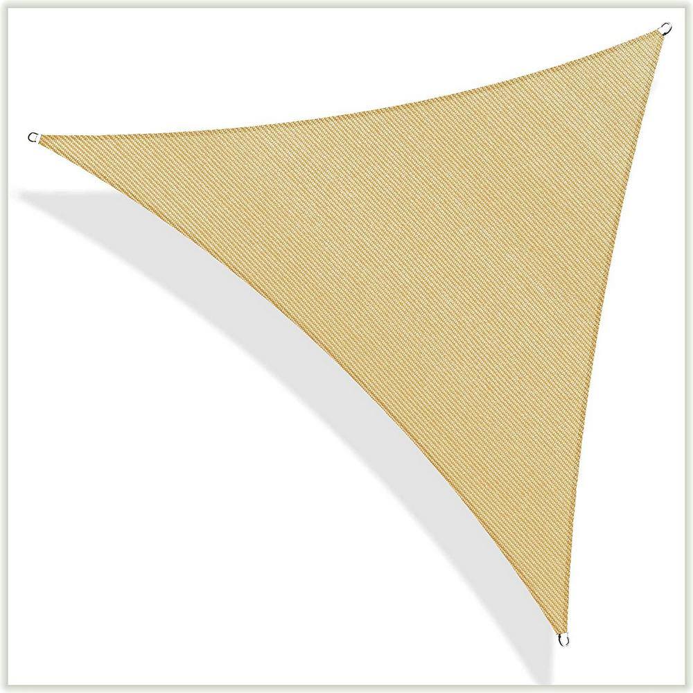 Ejoy 16 ft. x 16 ft. x 16 ft. 185 GSM Sand Trangle Heavy-Duty UV Block ...