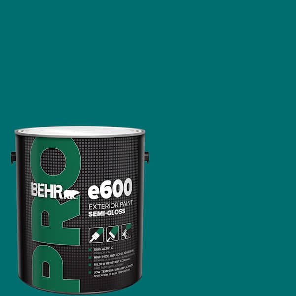 BEHR PRO 1 gal. #P460-7 Caribbean Current Semi-Gloss Exterior Paint ...