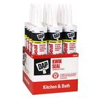 DAP Kwik Seal 10.1 oz. White Kitchen and Bath Adhesive Caulk (12-Pack ...