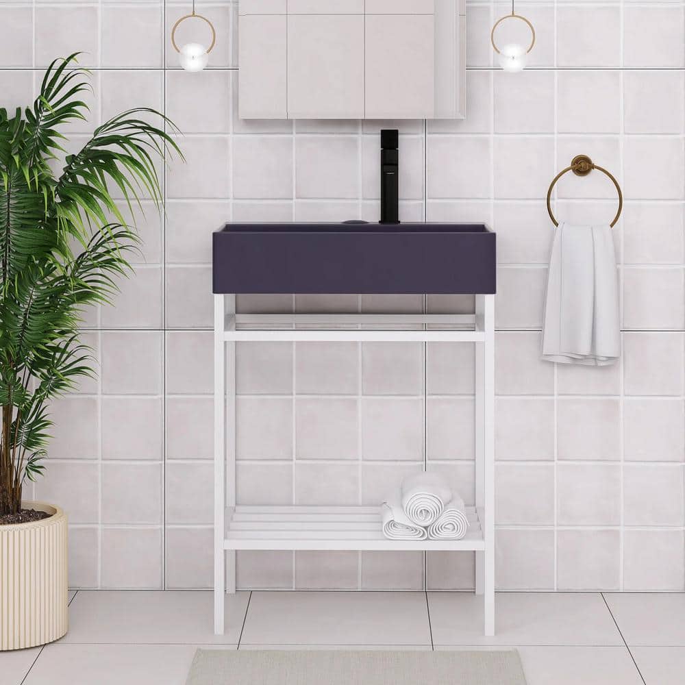 Boosicavelly 24 in. W x 14 in. D x 33 in. H Single Sink Freestanding ...